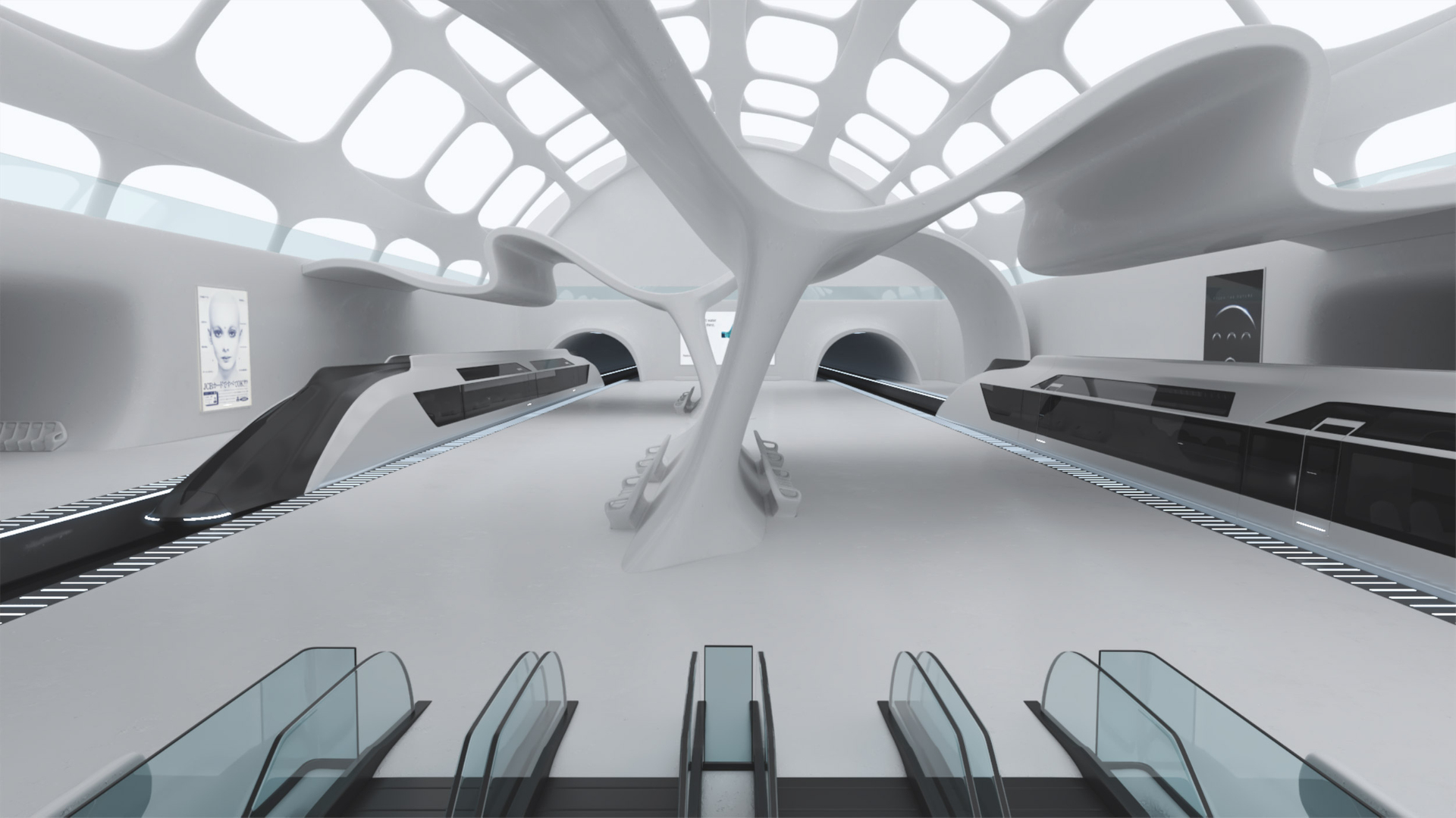 Future Train Station 2050 Model - TurboSquid 2064552