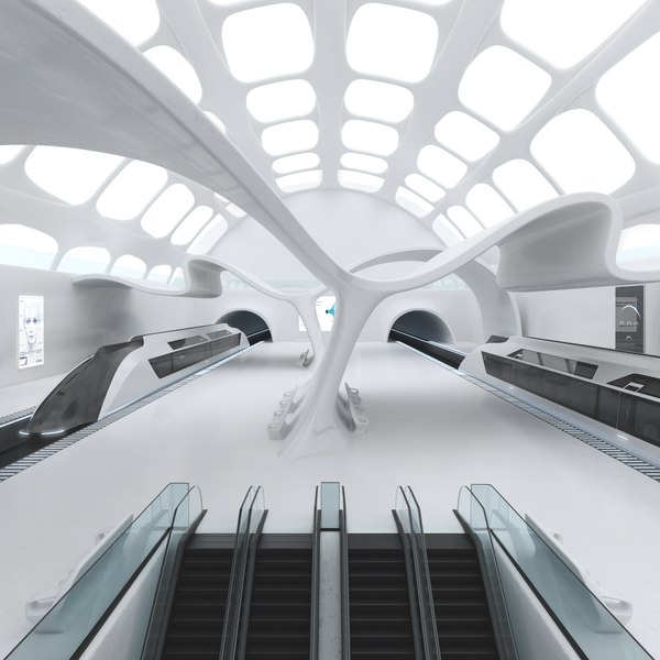 modelo 3d Future Train Station 2050 - TurboSquid 2064552