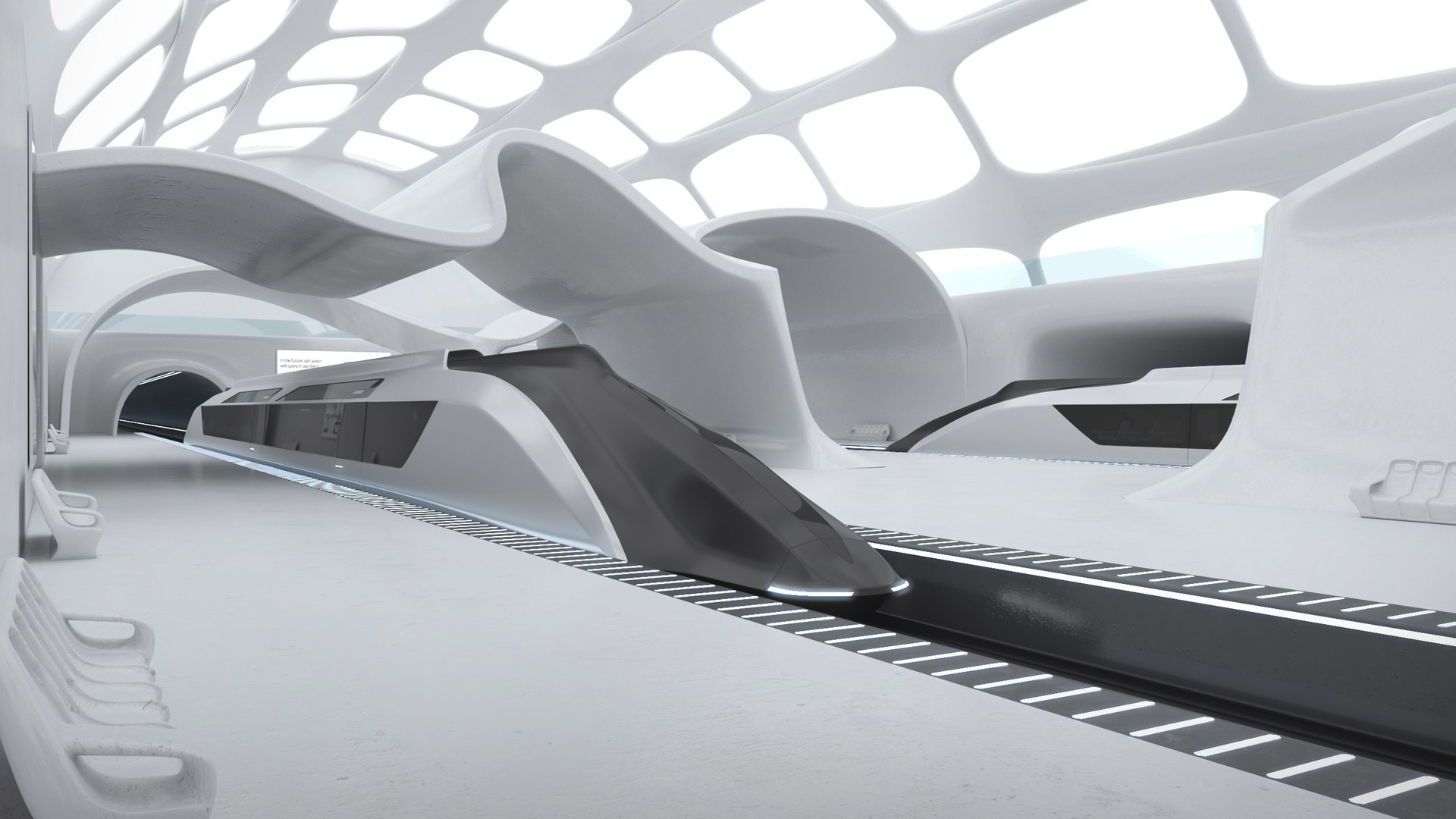 Future Train Station 2050 Model - TurboSquid 2064552