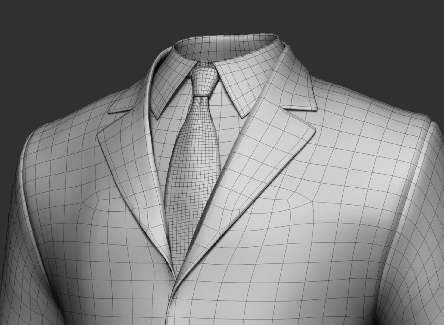 Zbrush Sculpt Suit Jacket 3D Model - TurboSquid 1224720