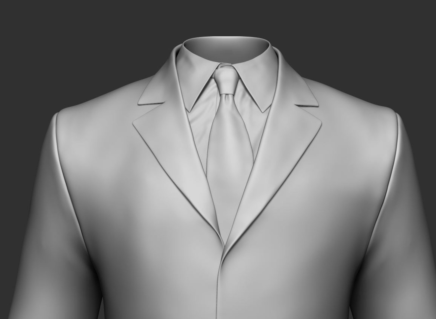 Zbrush Sculpt Suit Jacket 3D Model - TurboSquid 1224720