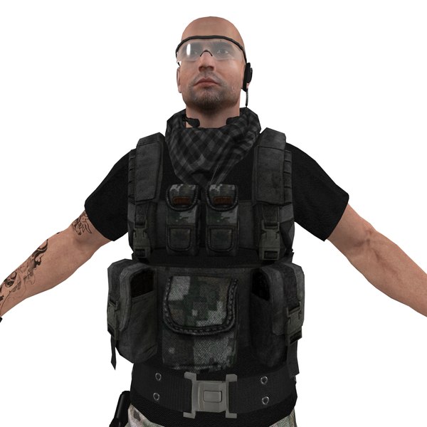 3d model mercenary soldier