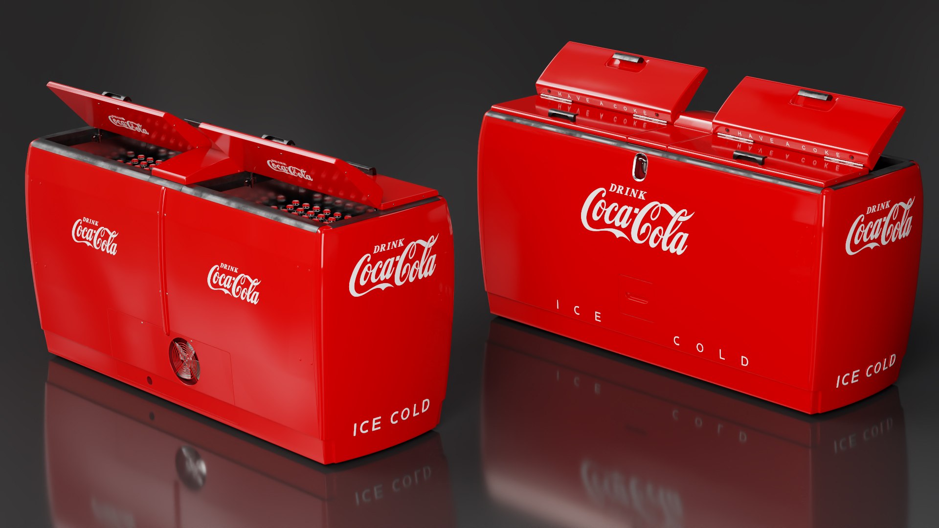 Double Cooler With Coca Cola Inside 3D Model - TurboSquid 2256345