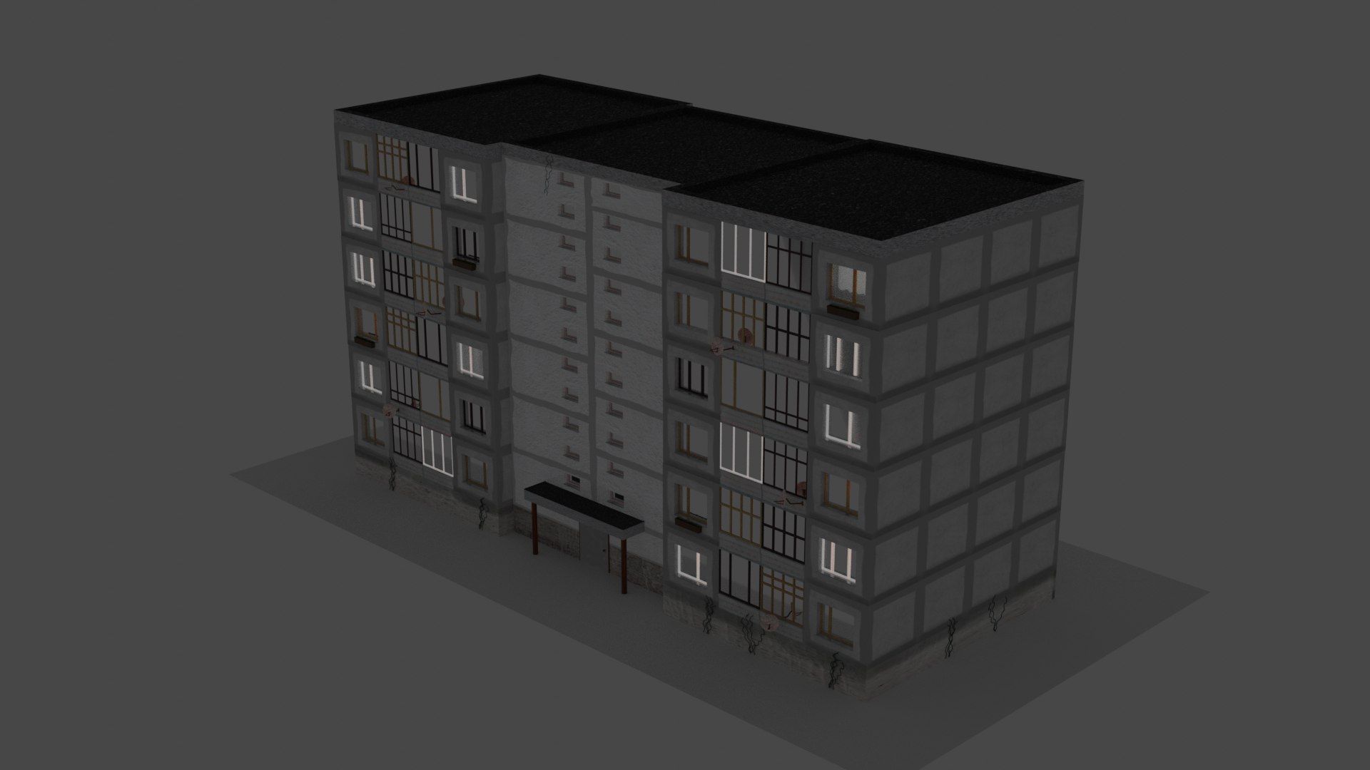 3D Block Flats Soviet Eastern - TurboSquid 1502912