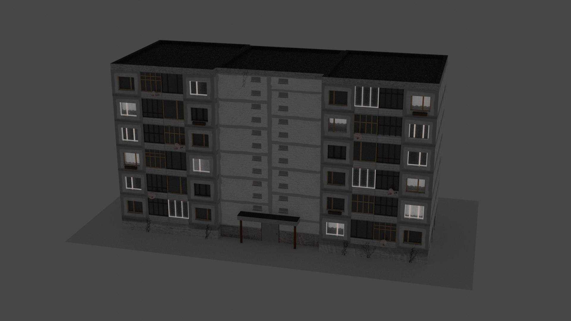 3D Block Flats Soviet Eastern - TurboSquid 1502912
