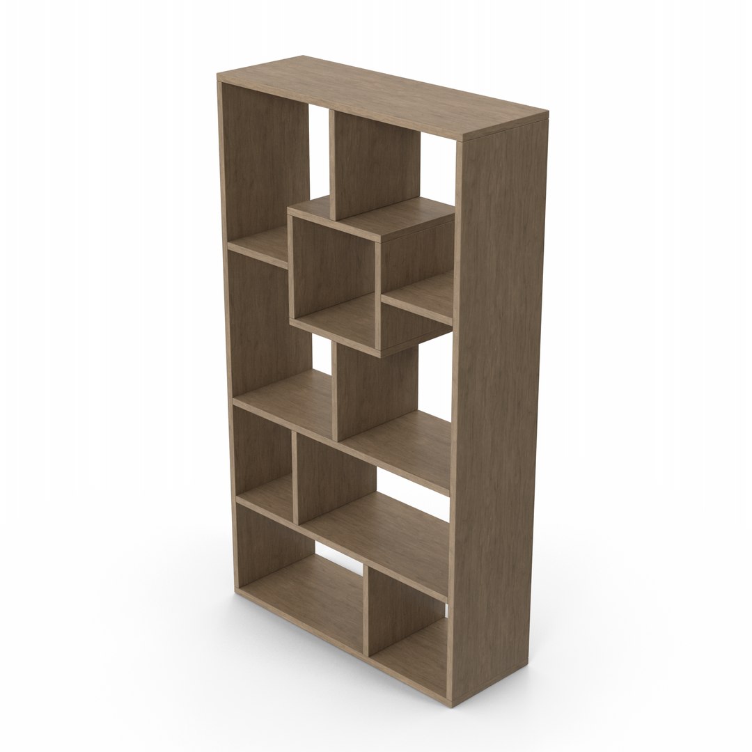 Wooden Bookcase 3D Model - TurboSquid 2057220