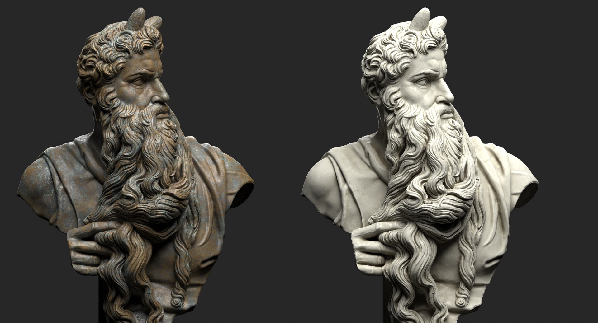 Moses Bust Model - TurboSquid 1303551