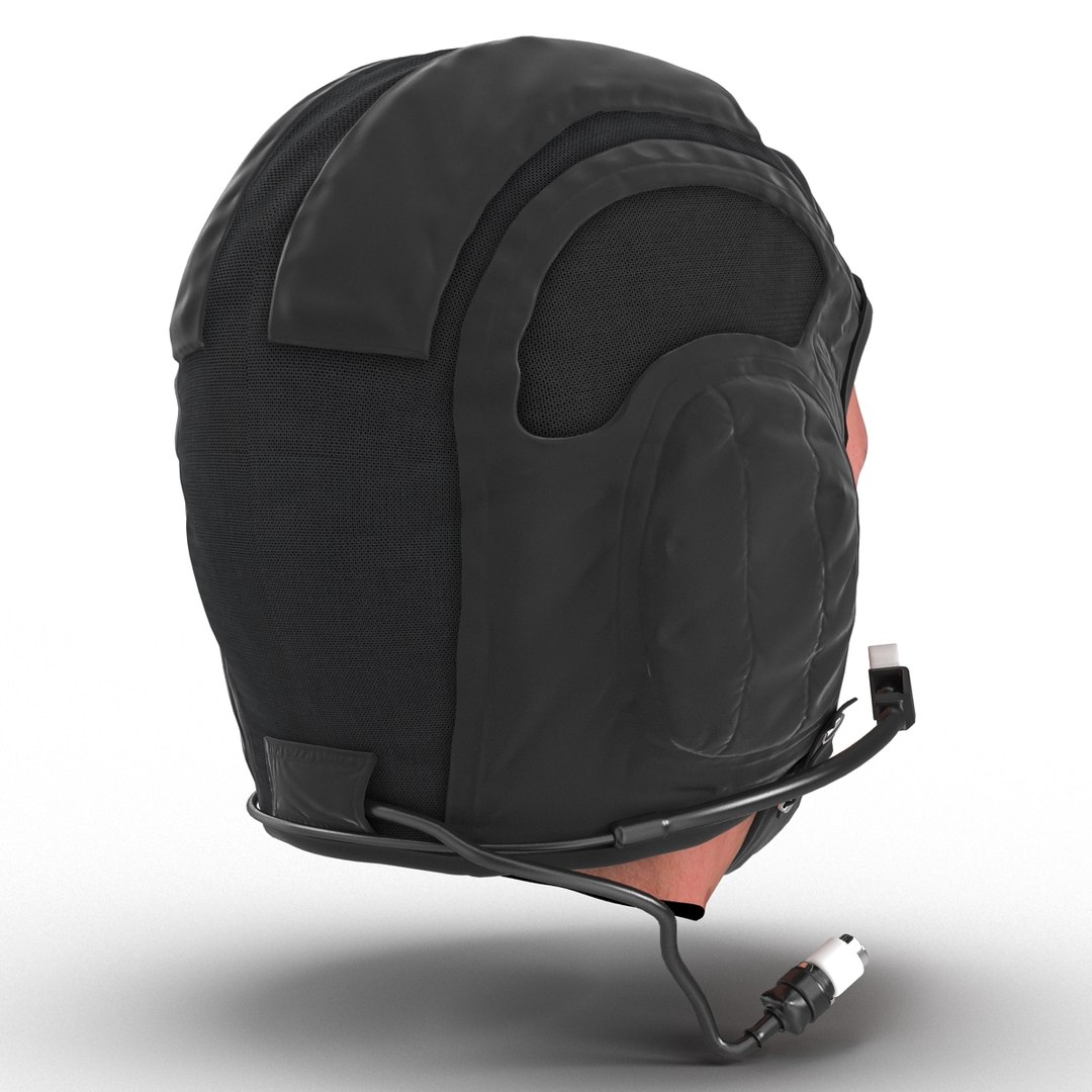 3d Pilot Head Rigged Modeled