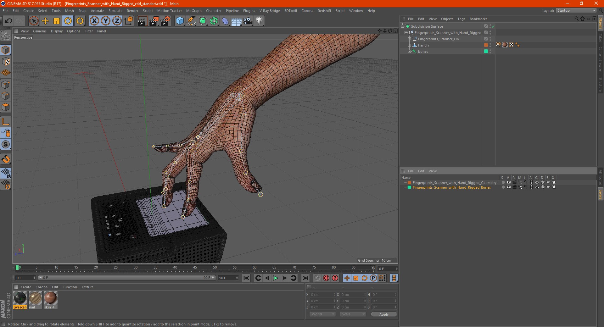 3D Fingerprints Scanner with Hand Rigged for Cinema 4D - TurboSquid 1896773