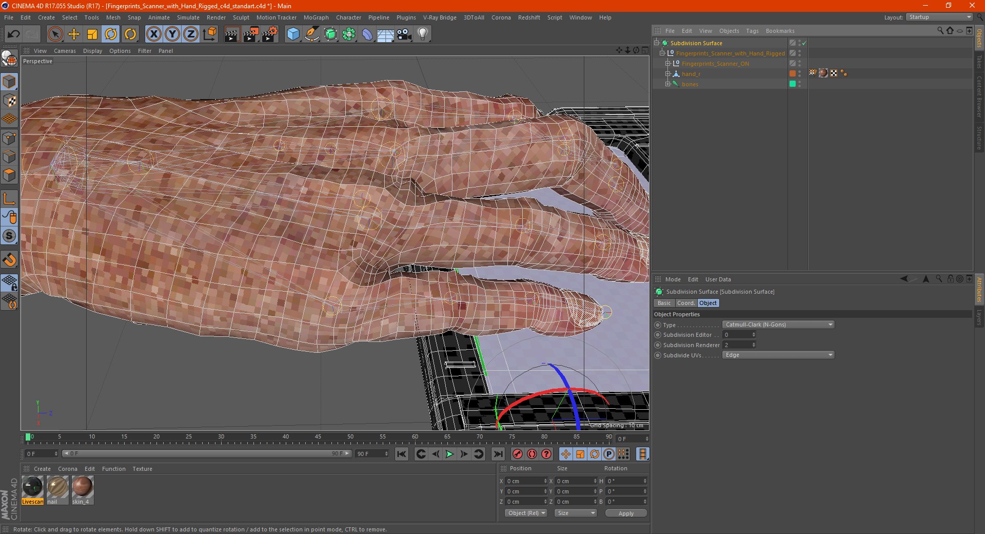 3D Fingerprints Scanner with Hand Rigged for Cinema 4D - TurboSquid 1896773