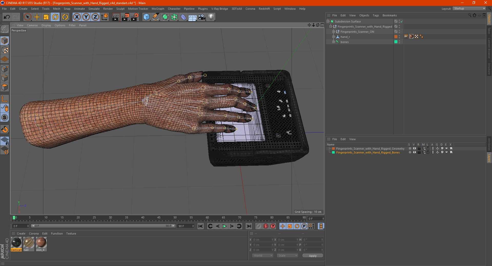 3D Fingerprints Scanner with Hand Rigged for Cinema 4D - TurboSquid 1896773