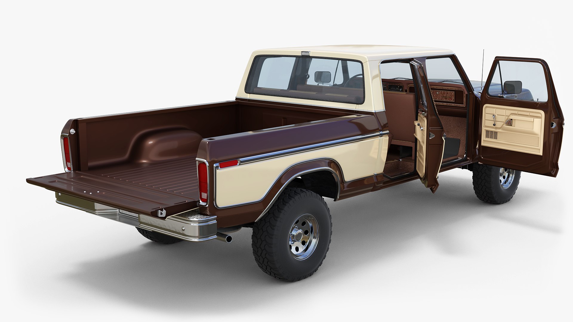 3D 1978 f-250 crewcab model - TurboSquid 1282651