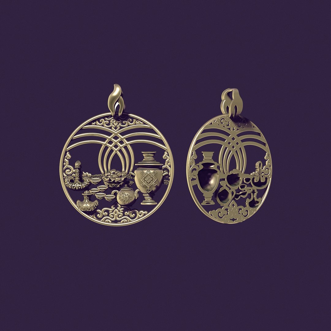 3D Kazakh Yurt Dastarkhan Pendant - TurboSquid 2297284