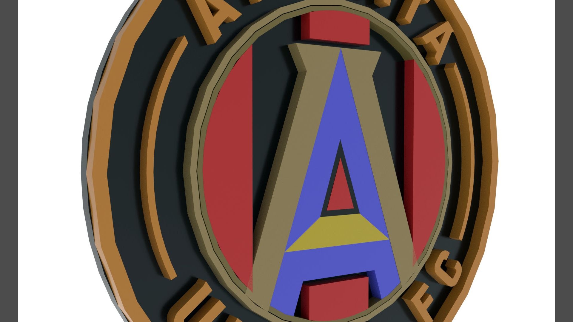 Atlanta United FC Club Logo Keychan Printable And Renderable Model ...