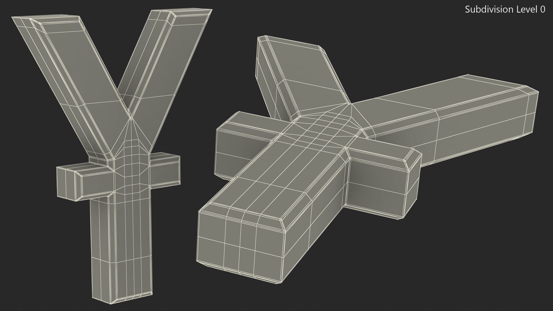 Chinese yuan currency symbol 3D model - TurboSquid 1685262