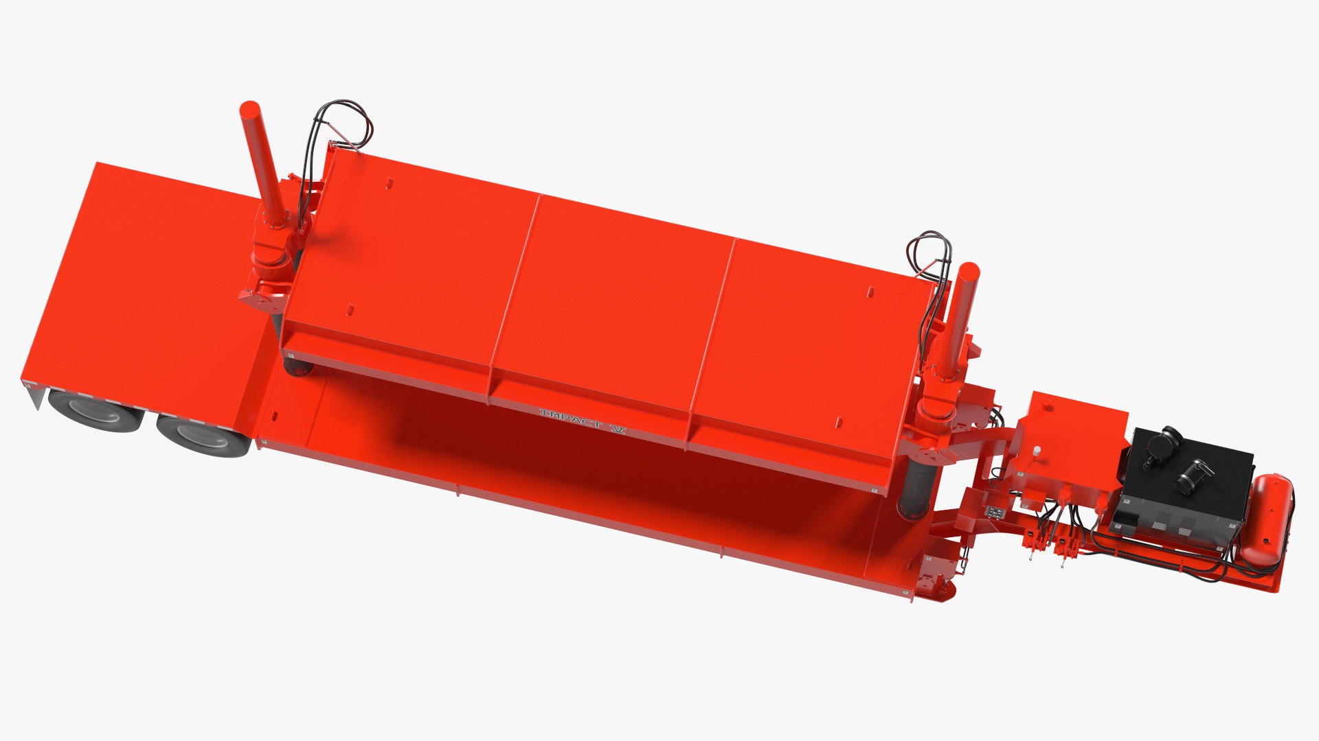 3D Car Crusher Impact 5 Red Rigged model - TurboSquid 2148594