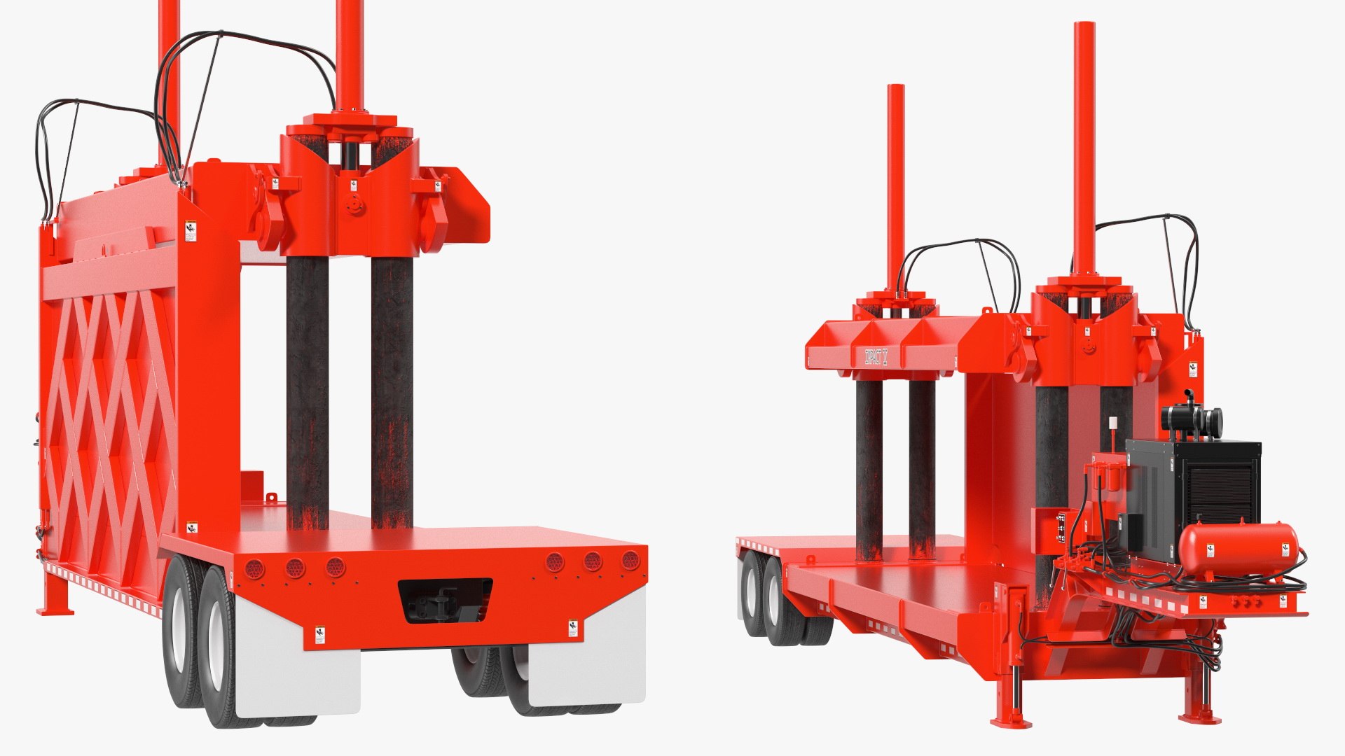 3D Car Crusher Impact 5 Red Rigged model - TurboSquid 2148594