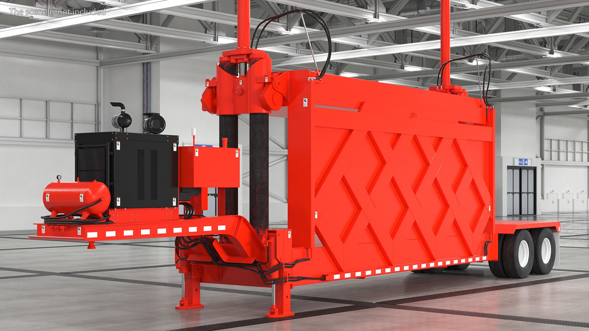 3D Car Crusher Impact 5 Red Rigged model - TurboSquid 2148594