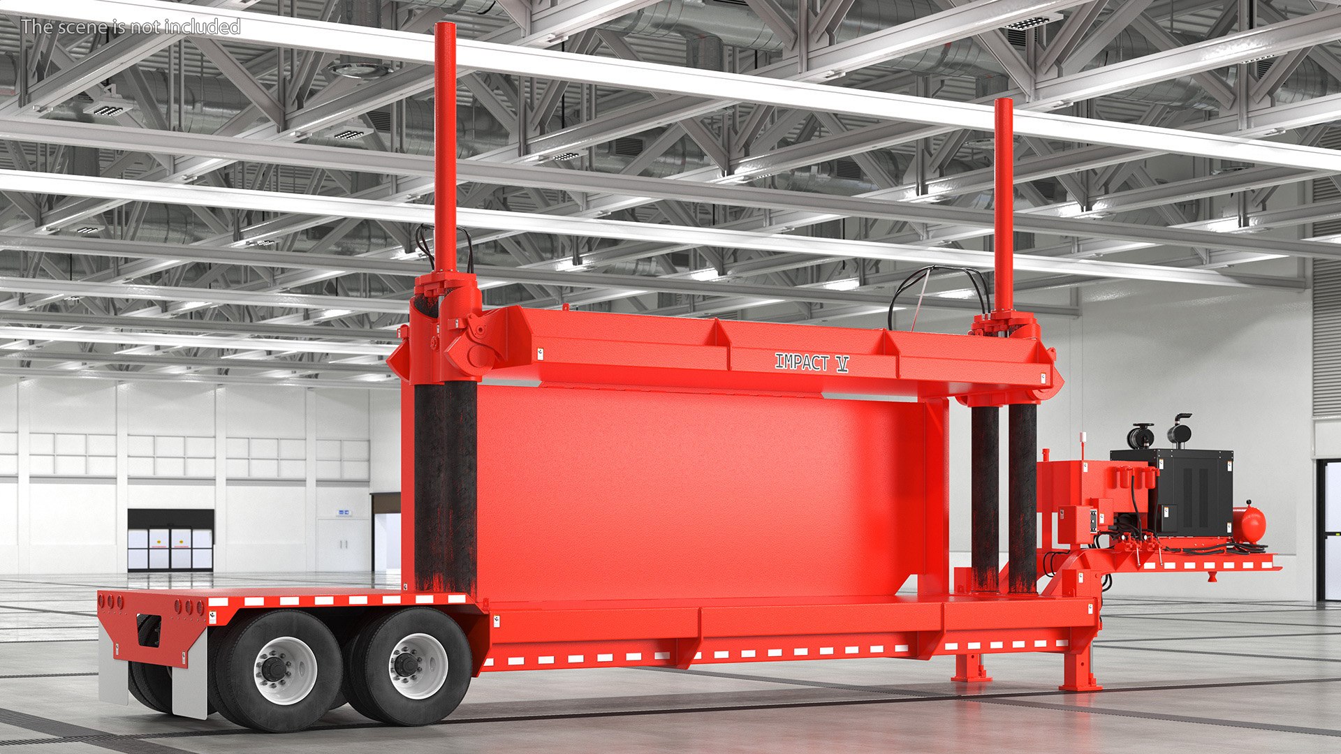 3D Car Crusher Impact 5 Red Rigged model - TurboSquid 2148594