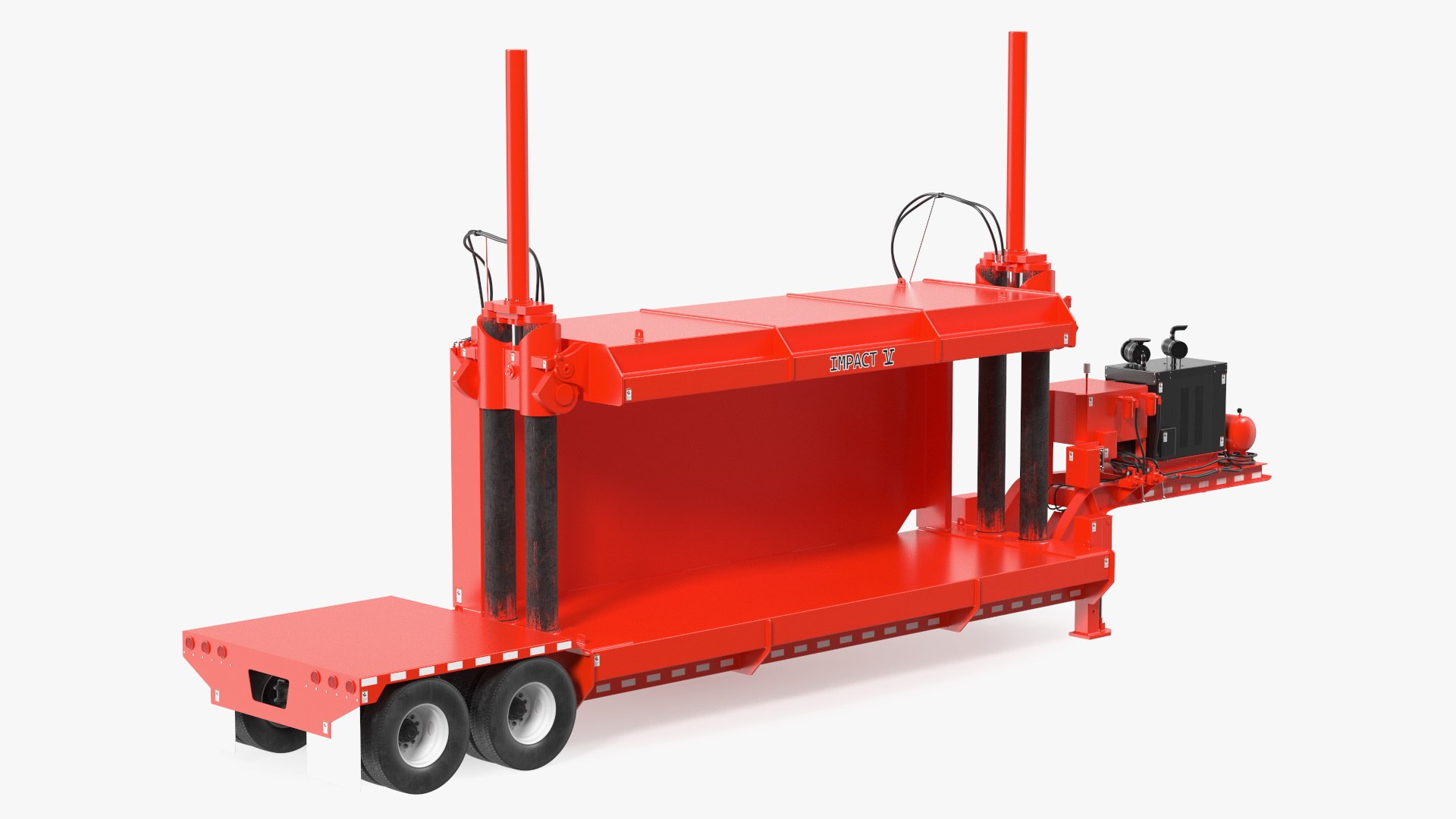 3D Car Crusher Impact 5 Red Rigged model - TurboSquid 2148594