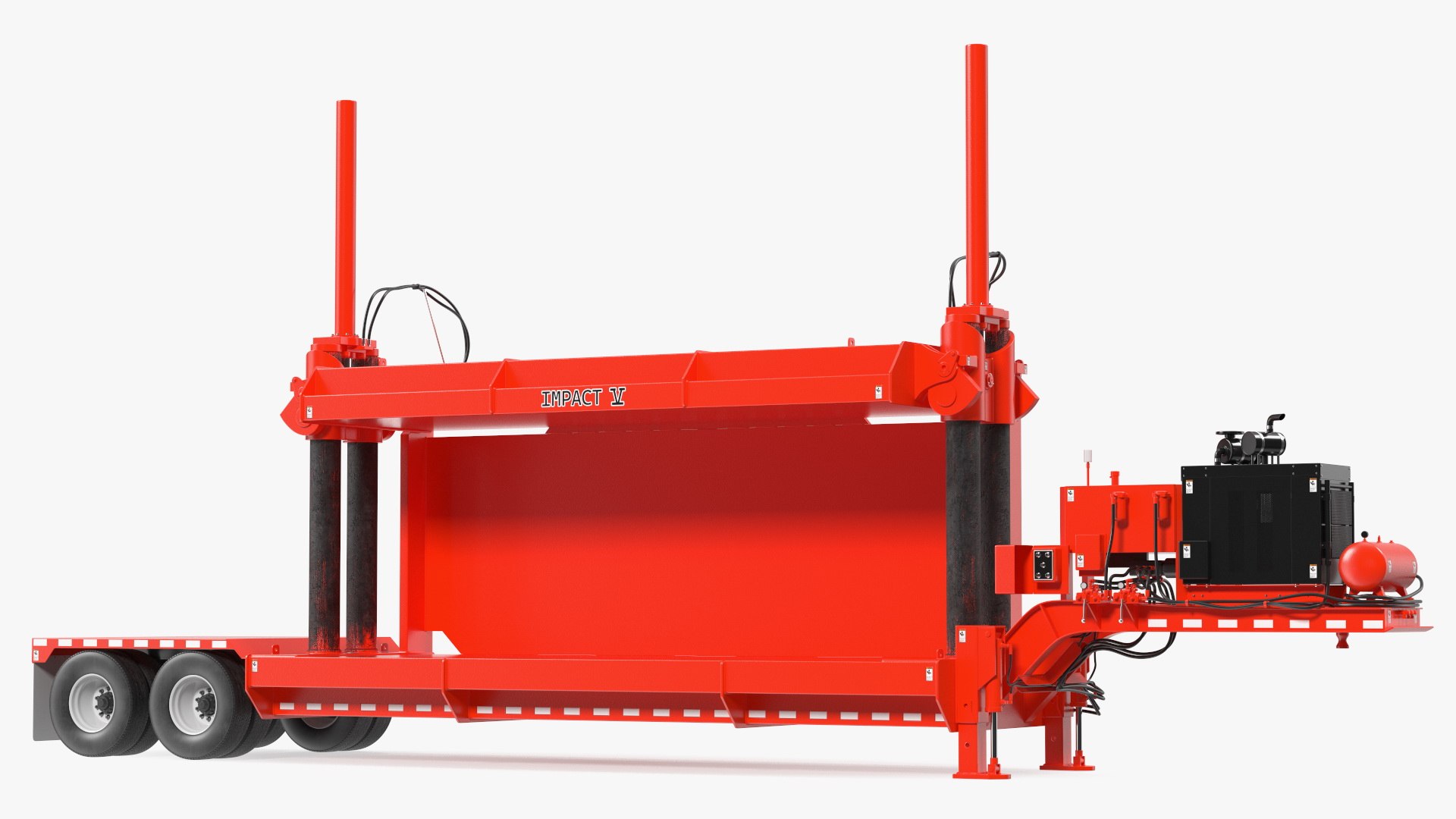 3D Car Crusher Impact 5 Red Rigged model - TurboSquid 2148594