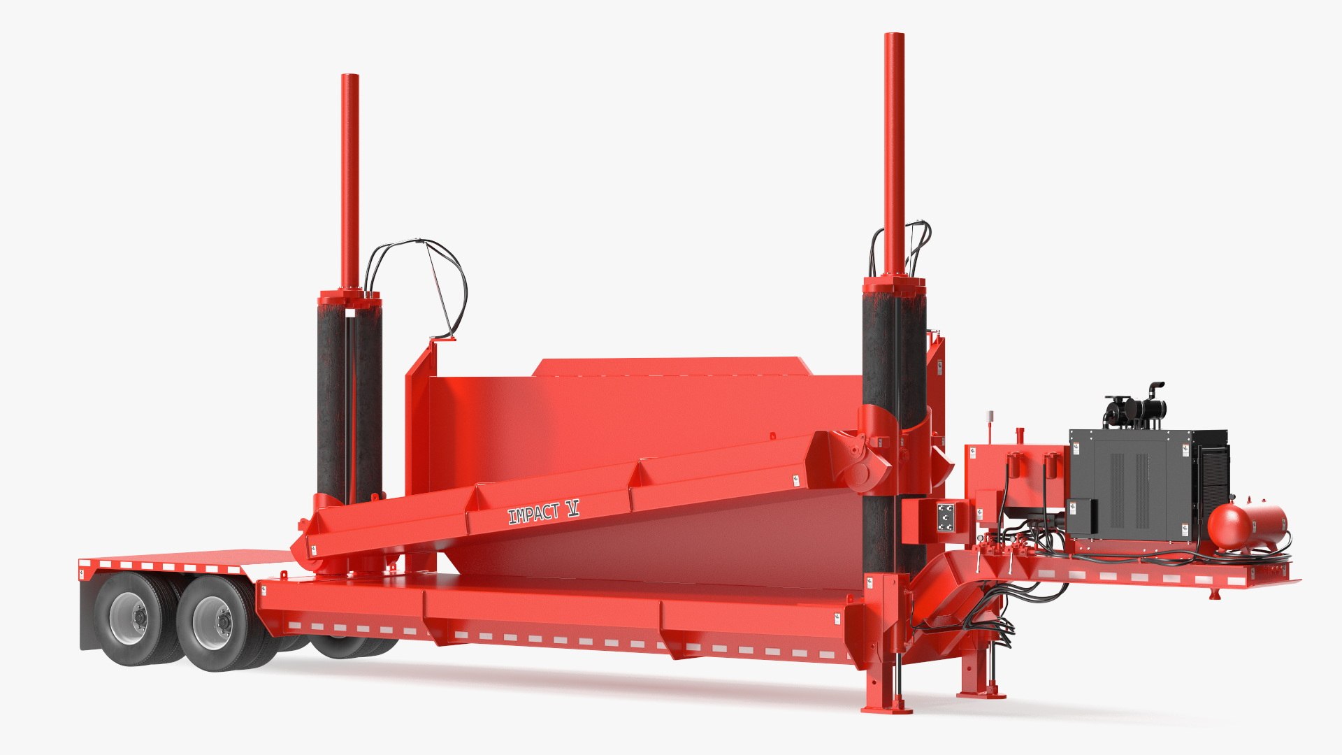 3D Car Crusher Impact 5 Red Rigged model - TurboSquid 2148594