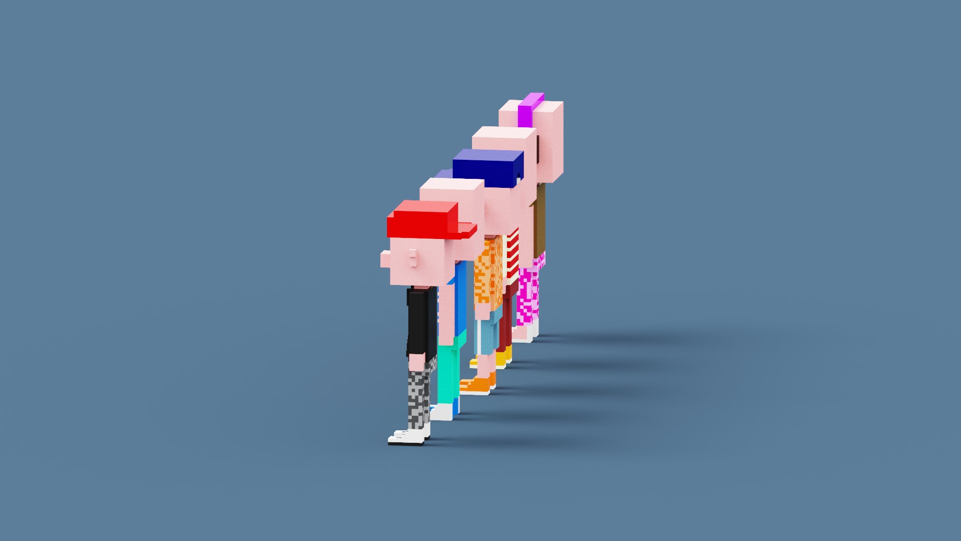 3D NFT Voxel Pig Characters - TurboSquid 1904915