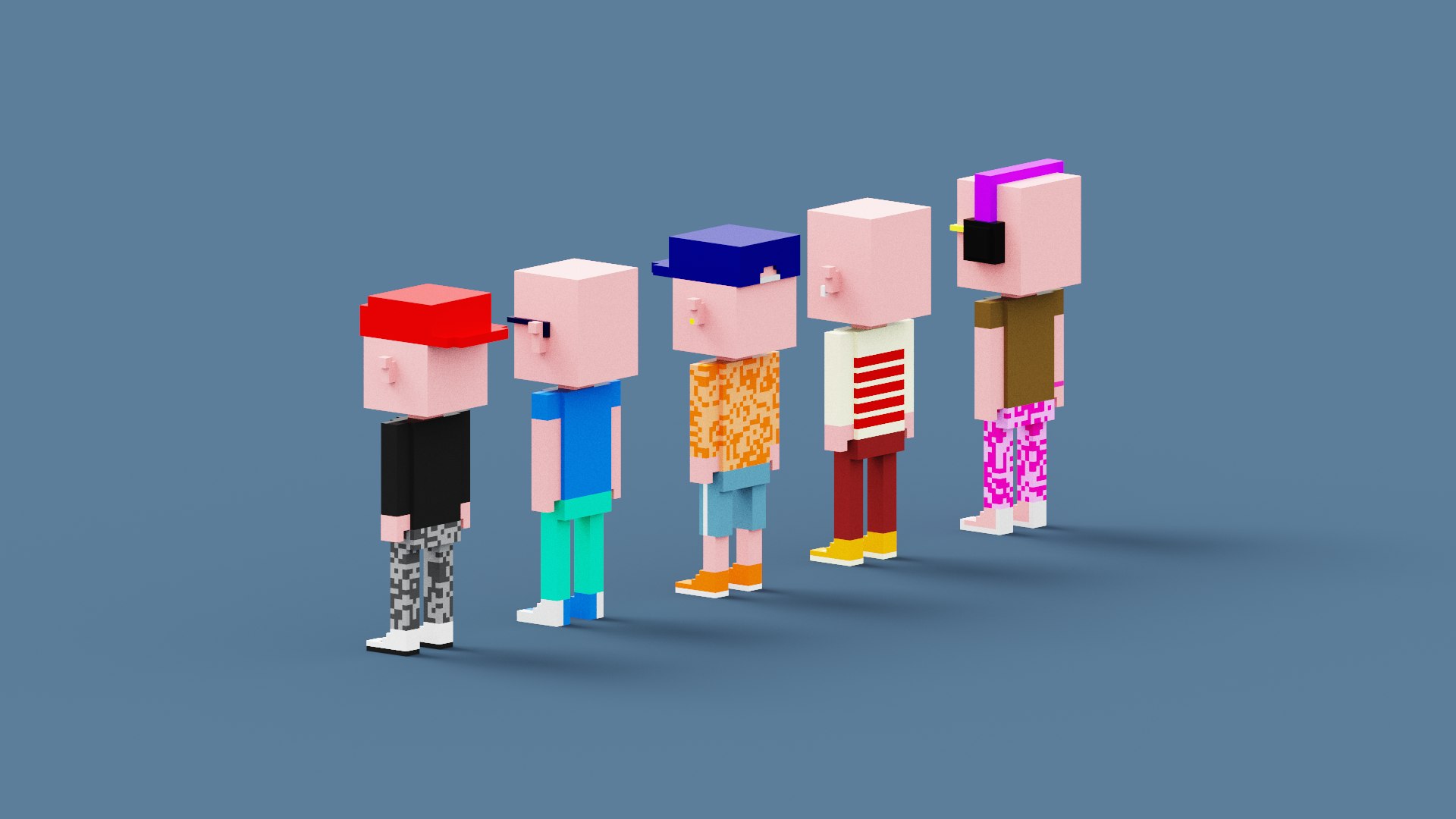 3D NFT Voxel Pig Characters - TurboSquid 1904915