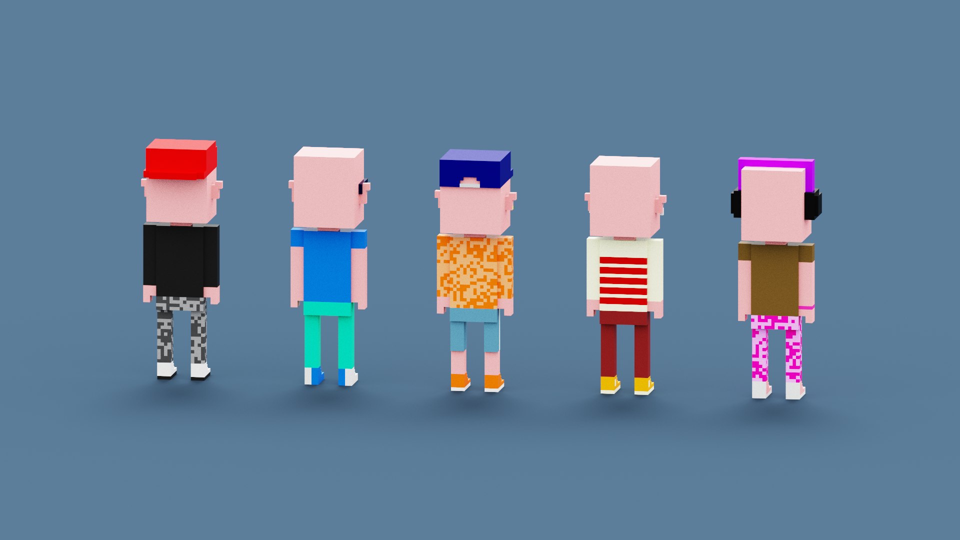 3D NFT Voxel Pig Characters - TurboSquid 1904915