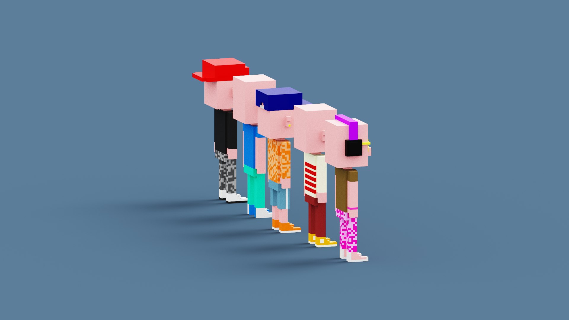 3D NFT Voxel Pig Characters - TurboSquid 1904915