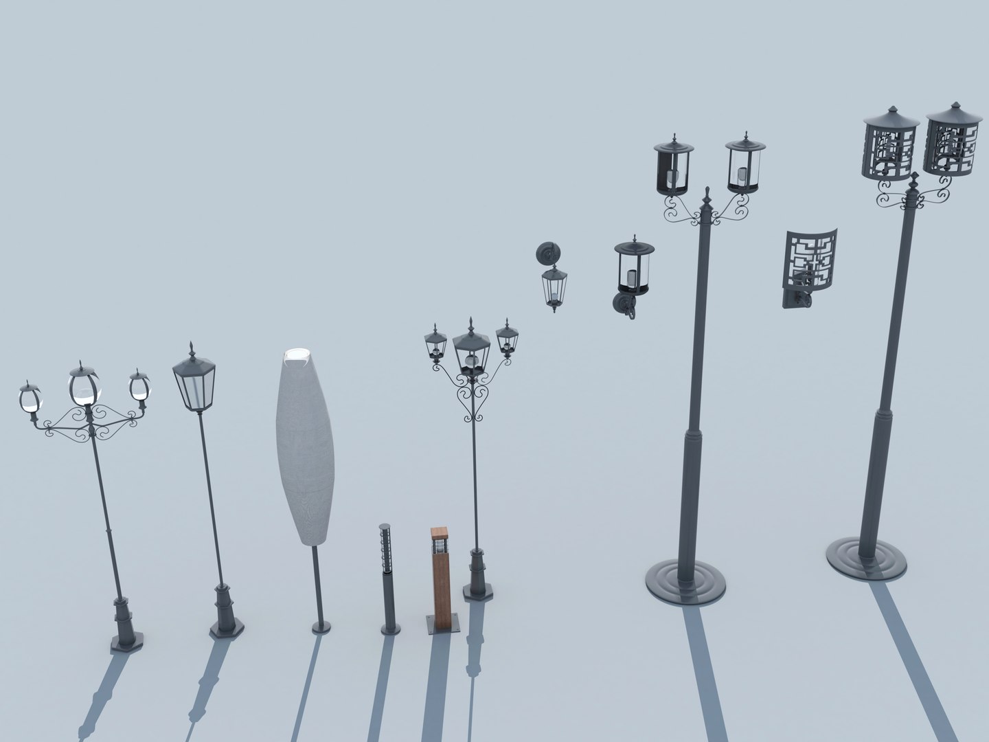 3d 11 garden lighting model