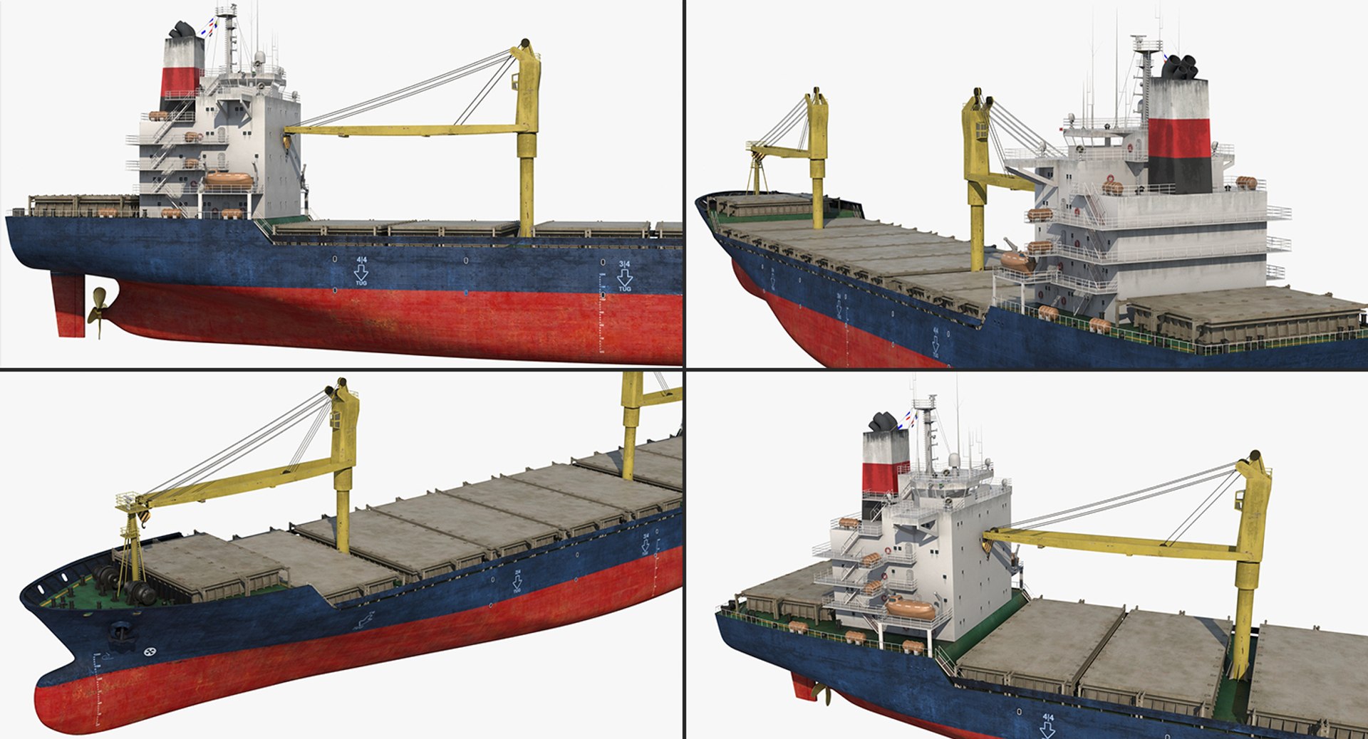 sea cargo ship generic 3d model