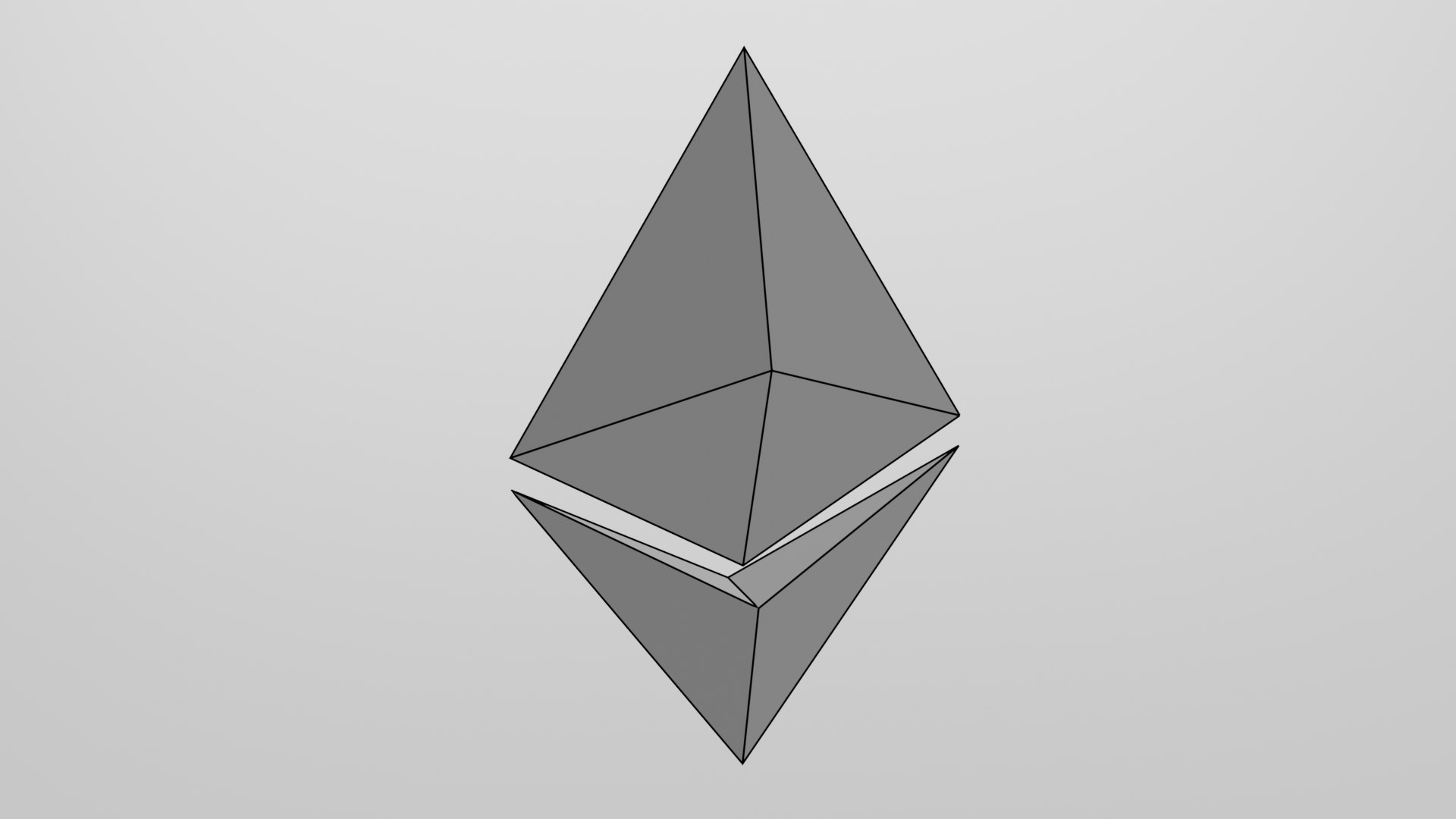 Ethereum Low-poly Dark Glossy 3D Model - TurboSquid 1853435
