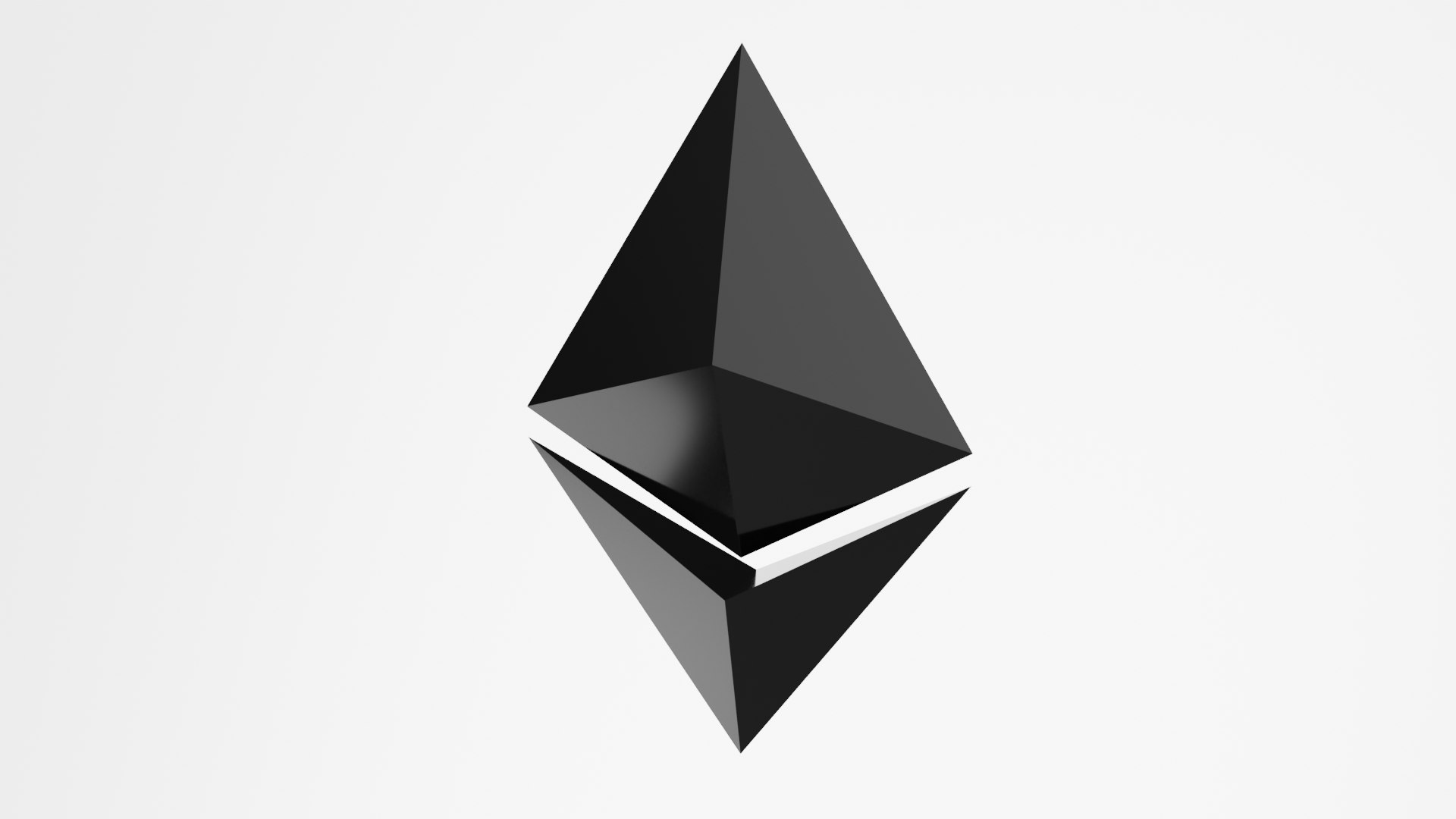 Ethereum Low-poly Dark Glossy 3D Model - TurboSquid 1853435