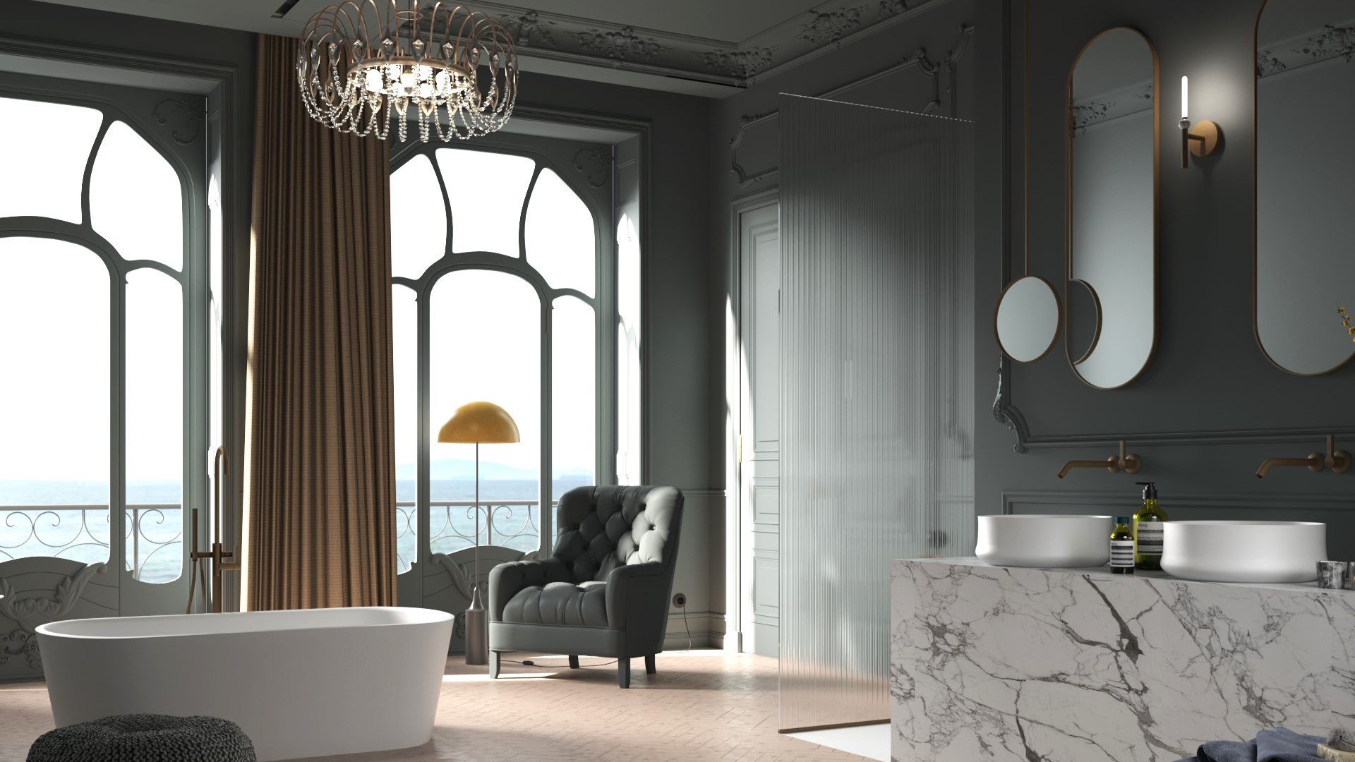 MODERN BATHROOM Model - TurboSquid 2244484