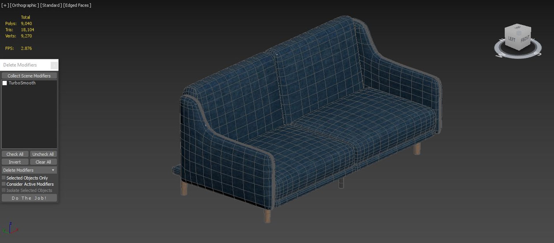 Flash Furniture Delphine Convertible Split Back Sofa 3D Model - TurboSquid 2278101