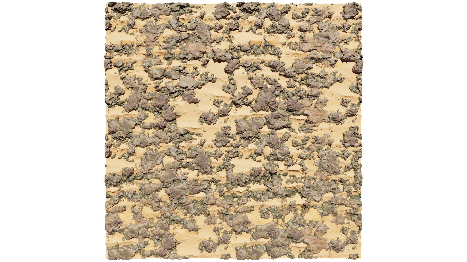 Tileable Rocky And Sandy Beach Desert Terrain 3D Model 3D Model ...