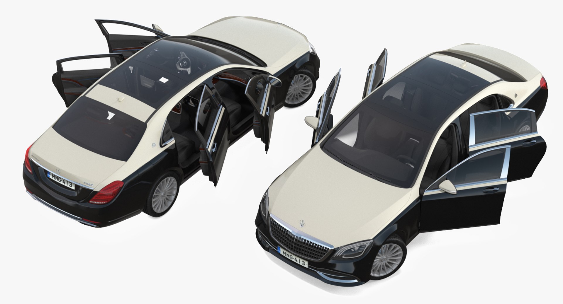 3D mercedes benz s-class maybach model - TurboSquid 1419277
