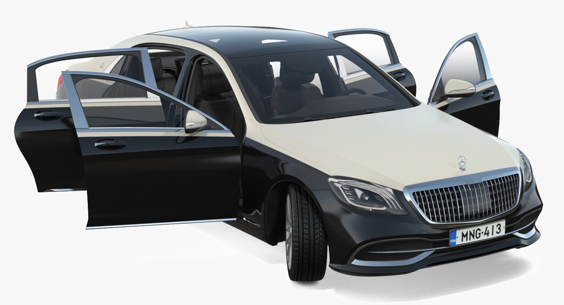 3D mercedes benz s-class maybach model - TurboSquid 1419277