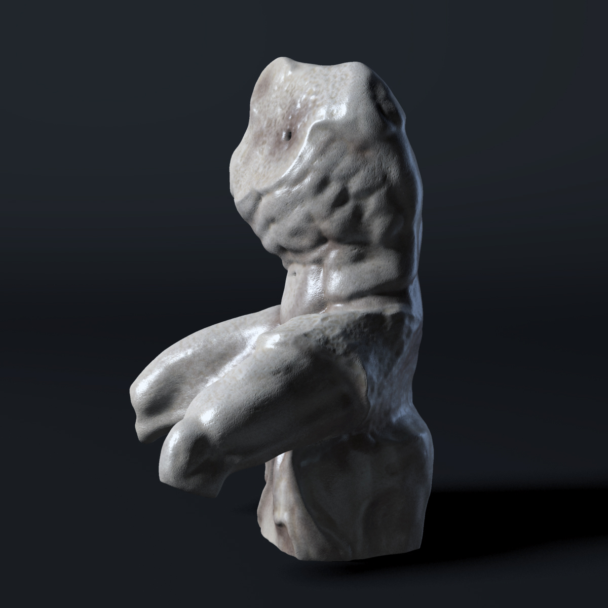 3d model of belvedere torso sculpture