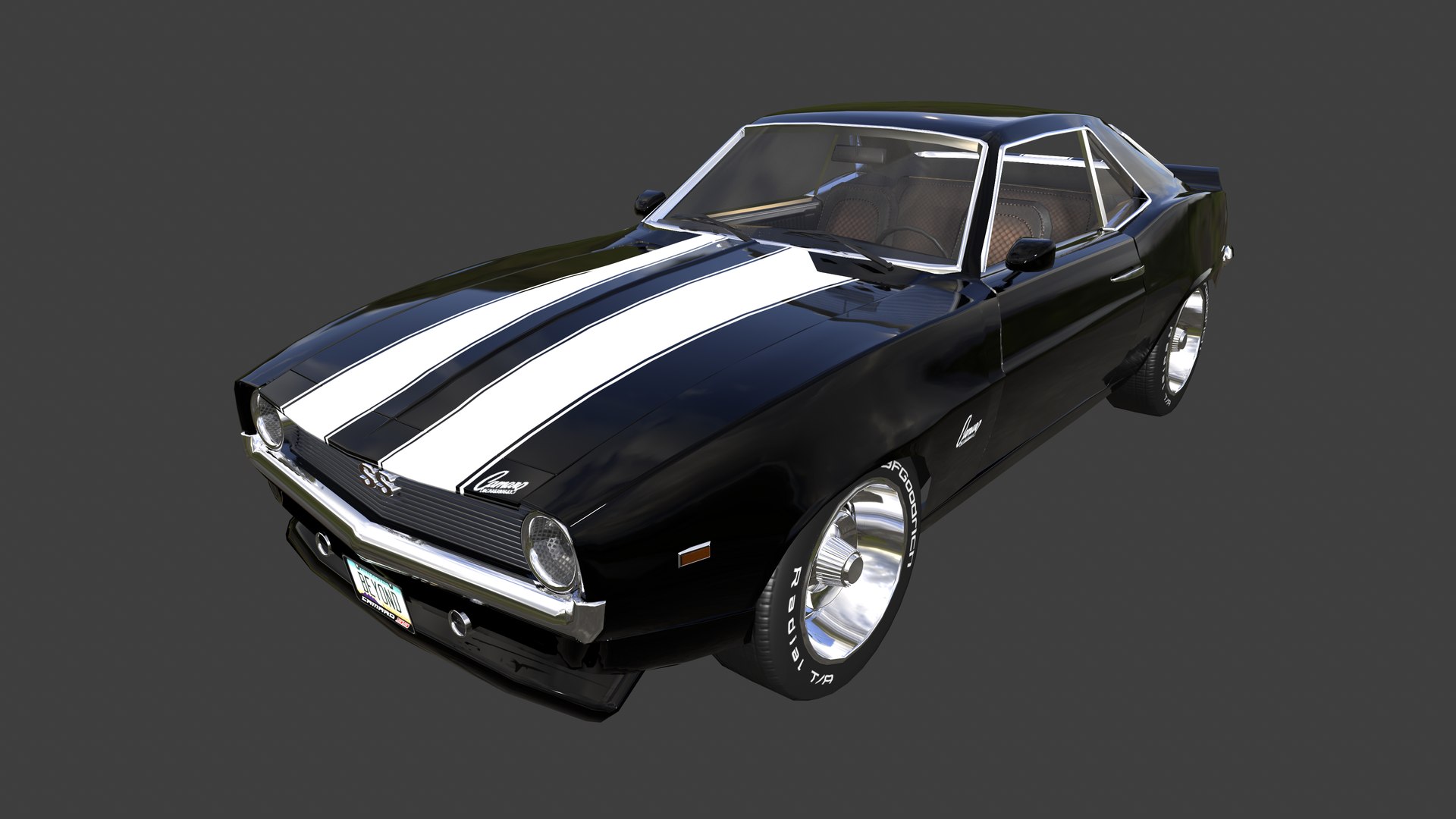 3D Chevrolet Camaro SS 1969 Low-poly 3D Model - TurboSquid 2287457