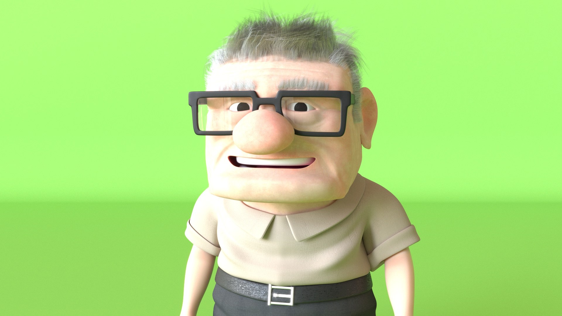 3D Model Of Carl Fredricksen - Up Movie 3D Model - TurboSquid 2202867