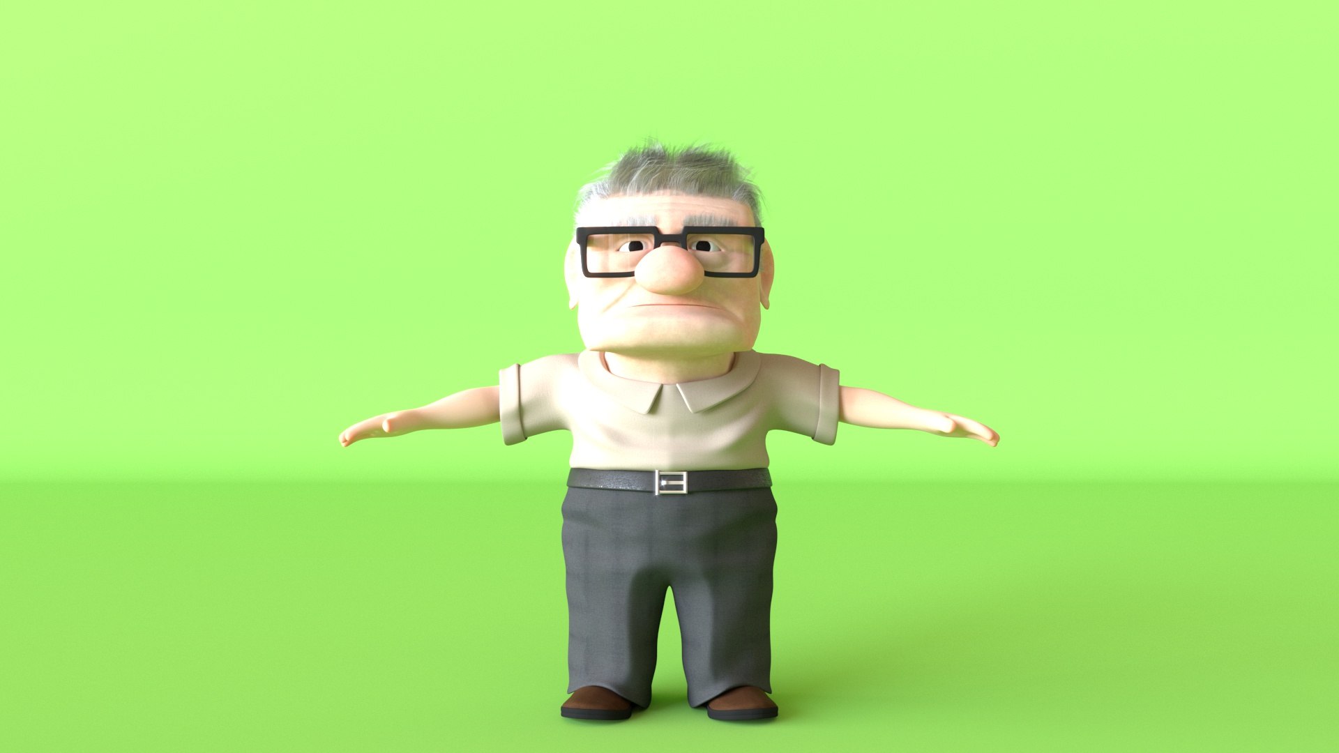 3D Model Of Carl Fredricksen - Up Movie 3D Model - TurboSquid 2202867