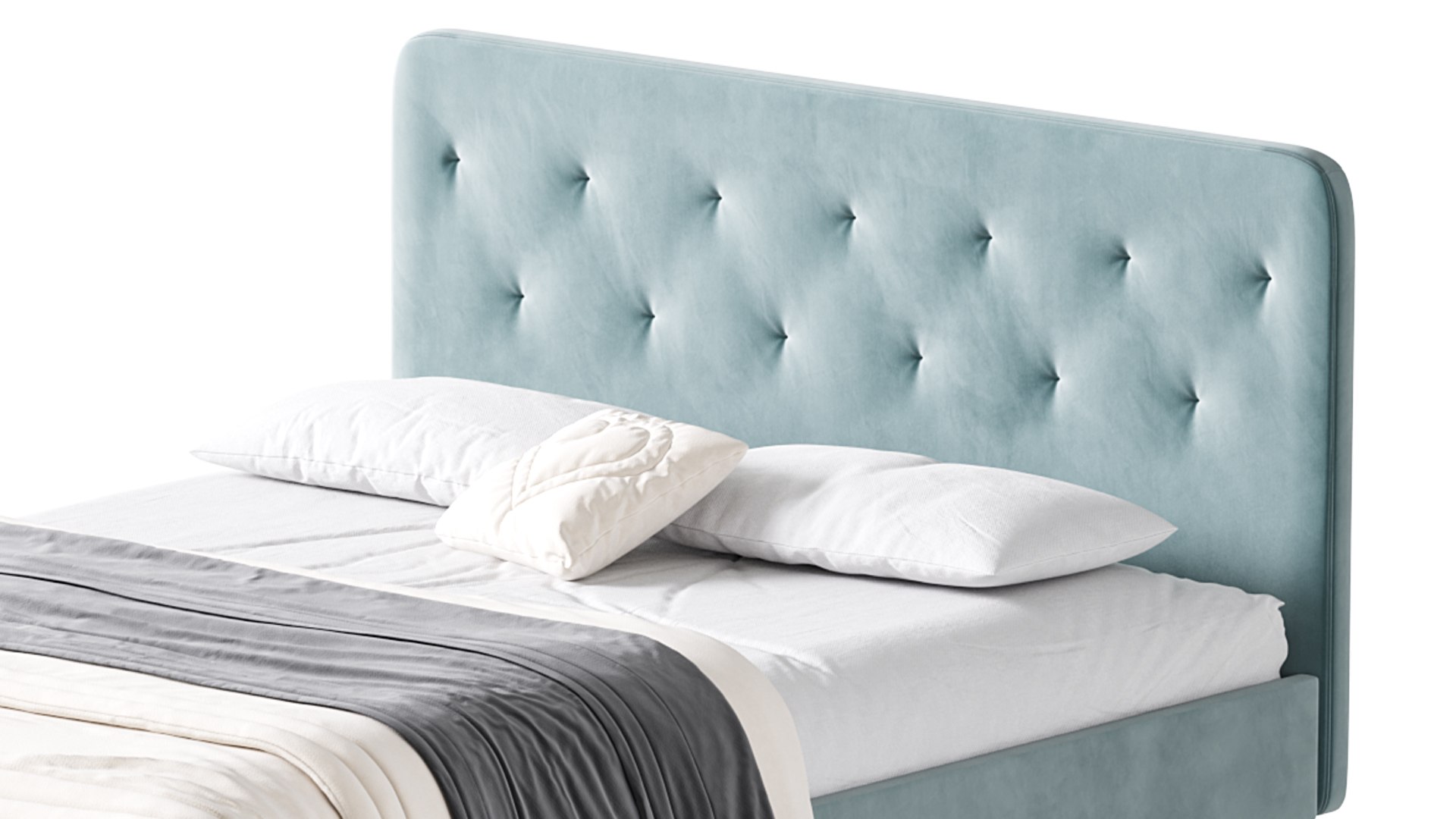 3D Emmerson Upholstered Low Rise Bed Frame - TurboSquid 2223695