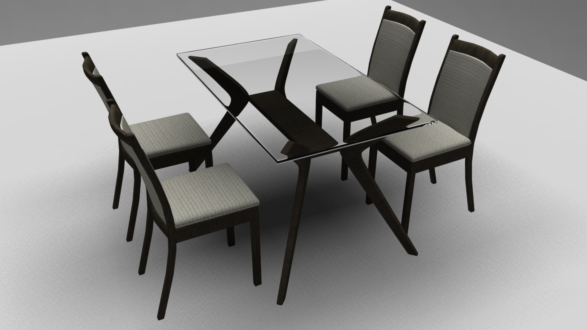 Dining Table Set 3D Model - TurboSquid 1326043