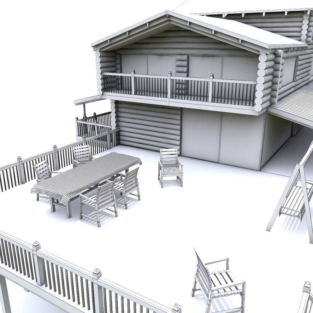 3D Chalet House Model - TurboSquid 1309857