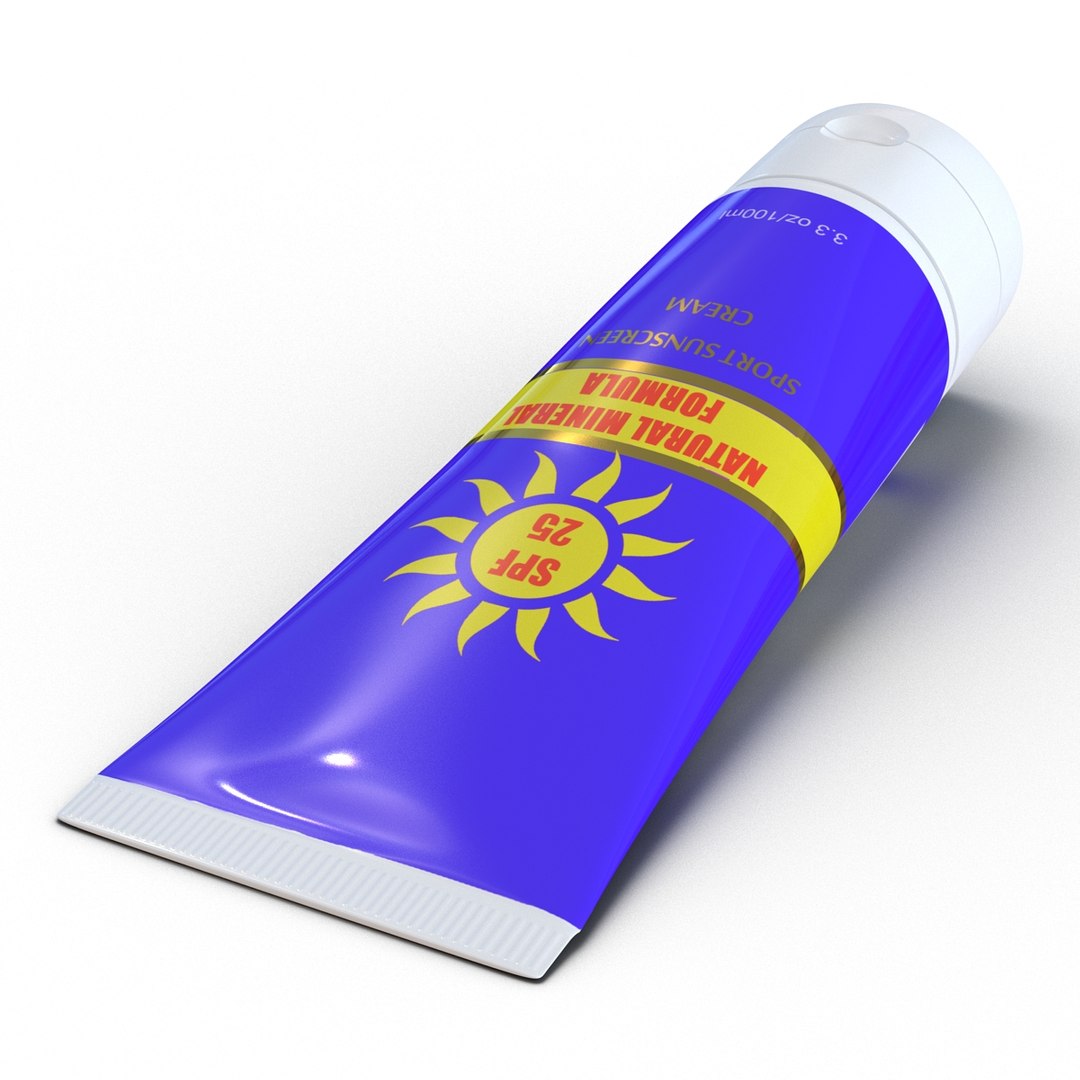 3d model sunscreen tube generic 2