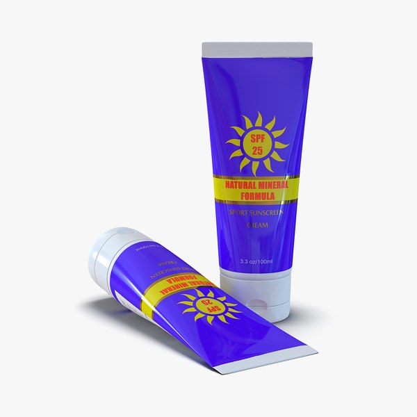 3d model sunscreen tube generic 2
