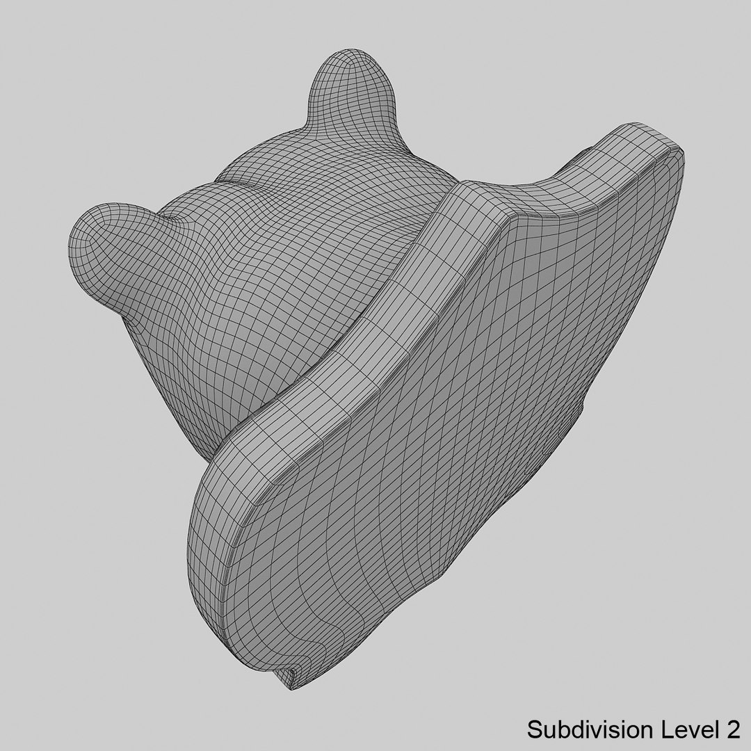 3d Bear Head Model