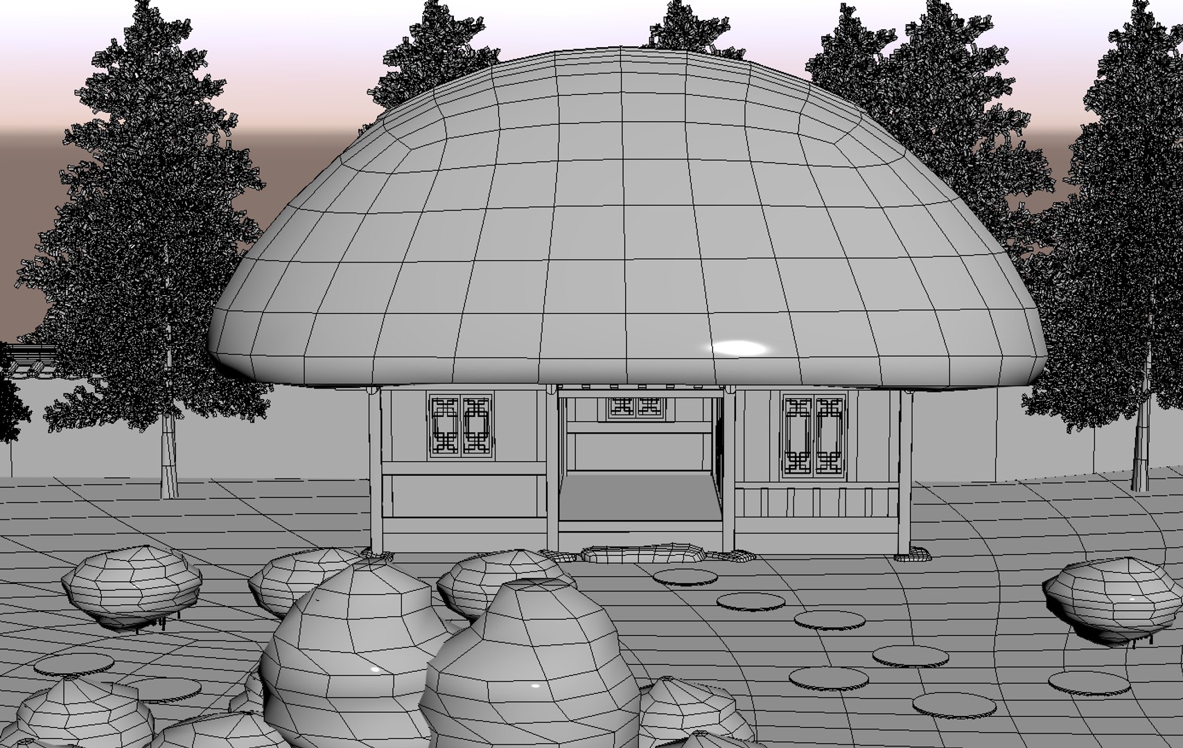 Korean Traditional House 3D Model - TurboSquid 2163108